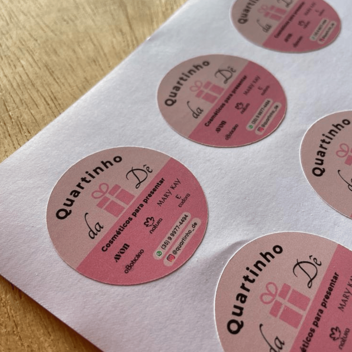 Adesivo Redondo 4x4 Personalizado