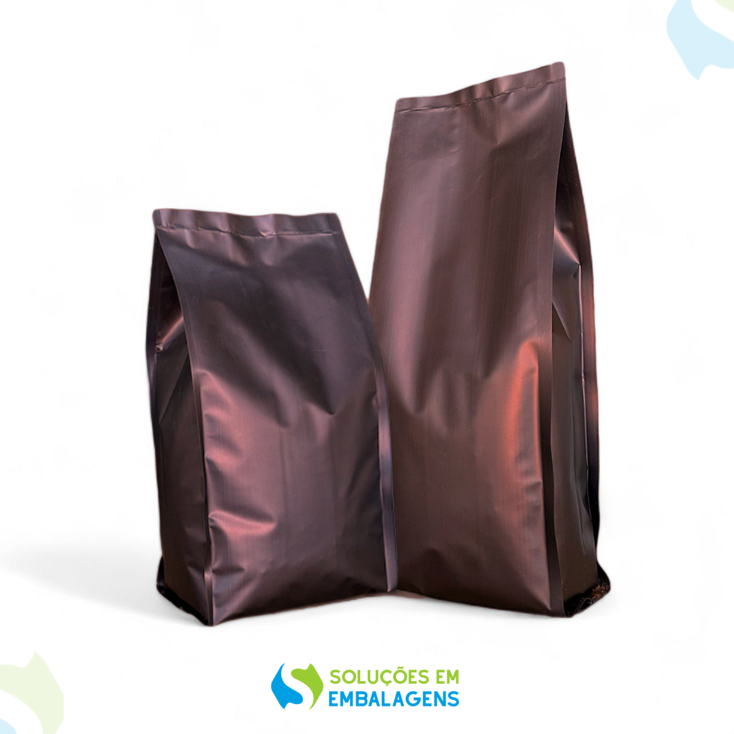 Embalagem para Café 1Kg Marrom Fosco 4 soldas - Soluções em Embalagens