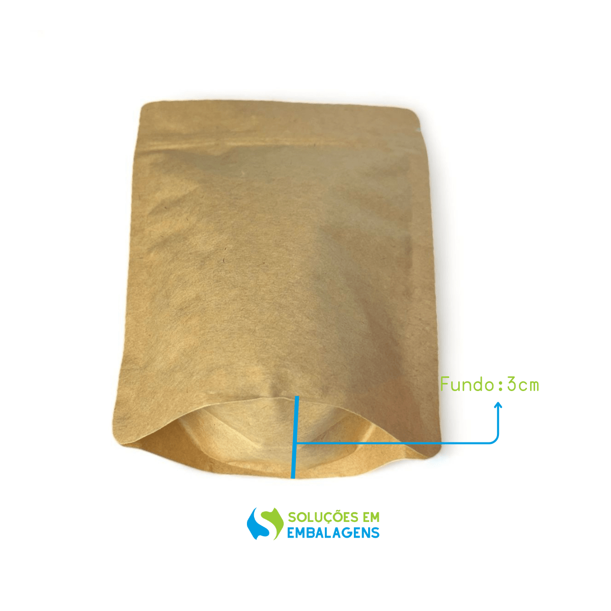 Saco Stand Up Kraft 14x19 Com Zip Lock
