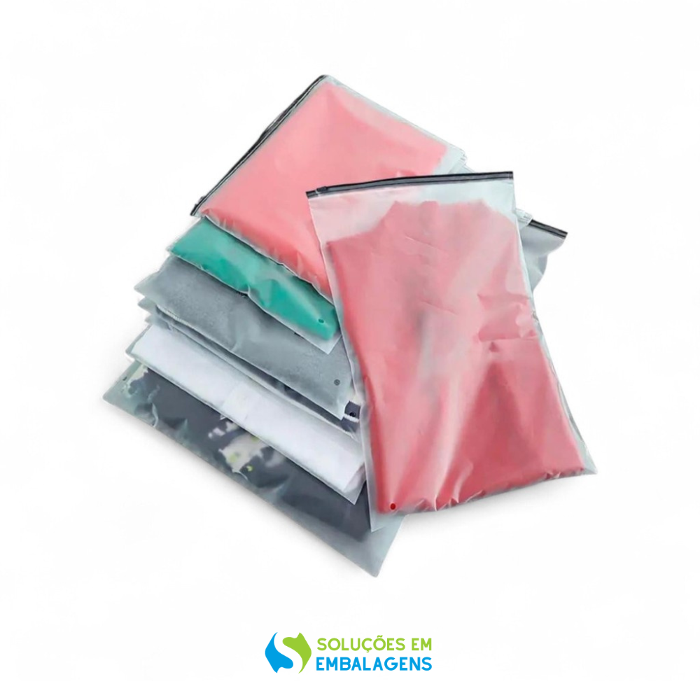 Saquinho Shein Transparente Fosco 18x25 com Zip Trilho - Soluções em ...